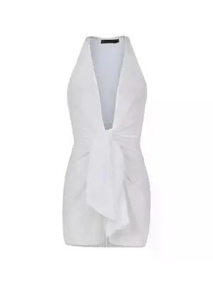 VIX PAULA HERMANNY Mita Tie-waist Beach Cover-up - White