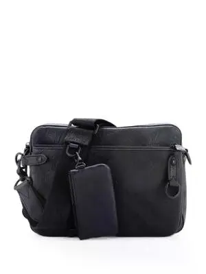 LOUIS VUITTON Trio Messenger Bag Monogram Shadow Leather Crossbody Bag - Black