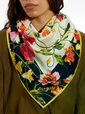 Kenzo Floral-print Silk Scarf