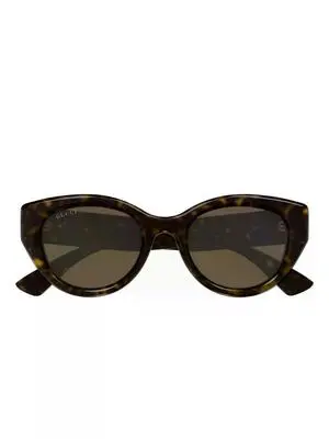 Gucci Rounded Sunglasses - Brown