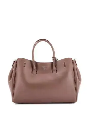 Balenciaga Bel Air Carry All Bag Leather Small Tote Bag - Brown