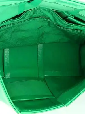Bottega Veneta Cassette Maxi Intrecciato Leather Candy Crossbody Bag - Green