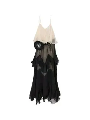 MES DEMOISELLES Belvy Ruffled Maxi Dress - Black