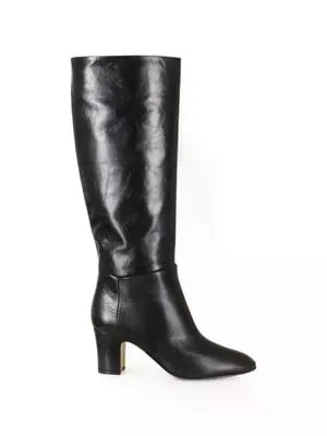 Alberta Ferretti Leather Knee-high Boots - Black