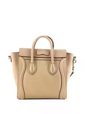 Celine Luggage Bag Grainy Leather Nano Crossbody Bag - Neutrals