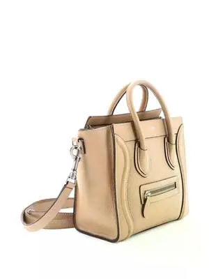 Celine Luggage Bag Grainy Leather Nano Crossbody Bag - Neutrals