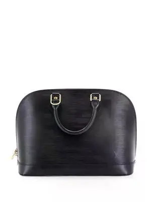 LOUIS VUITTON Vintage Alma Handbag Epi Leather Pm Satchel - Black