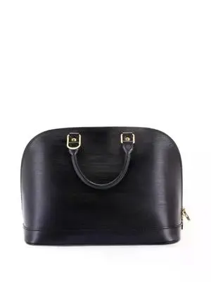 LOUIS VUITTON Vintage Alma Handbag Epi Leather Pm Satchel - Black