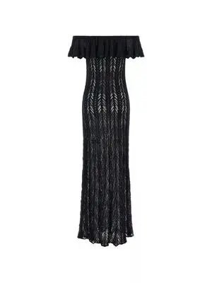 ANTONINO VALENTI Capri Herringbone-knit Maxi Dress