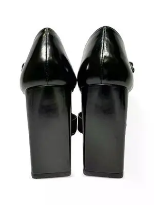Prada Leather Square-toe Ankle-strap Pumps