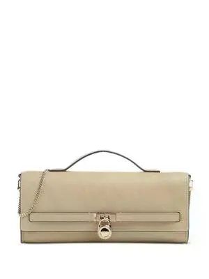 Michael Kors Hamilton Moderne Medium Leather Convertible Clutch - Neutrals