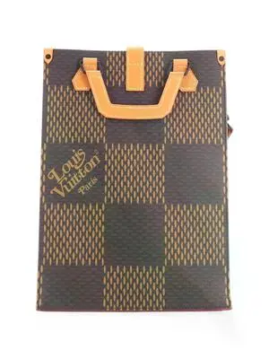 LOUIS VUITTON Nigo Limited Edition Giant Damier And Monogram Canvas Mini Tote Bag - Brown
