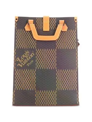 LOUIS VUITTON Nigo Limited Edition Giant Damier And Monogram Canvas Mini Tote Bag - Brown