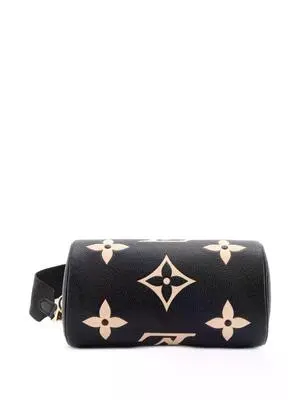 LOUIS VUITTON Papillon Bb Monogram Empreinte Giant Bicolor Crossbody Bag - Black