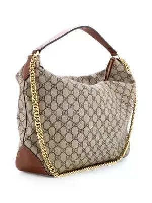 Gucci Chain Gg Coated Canvas Large Hobo Bag