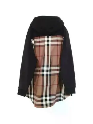 Burberry 2010s Check-trim Hoodie - Black
