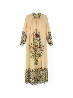 PHILIPPA 1970 Palmira Floral-print Drawstring Maxi Dress - Neutrals