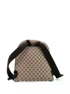 Gucci Zip Around Travel Gg Canvas Backpack - Brown