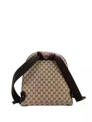 Gucci Zip Around Travel Gg Canvas Backpack - Brown