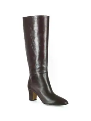 Alberta Ferretti Leather Knee-high Boots - Brown