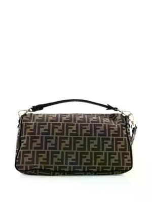Fendi Baguette Nm Bag Zucca Canvas Large Shoulder Bag - Brown
