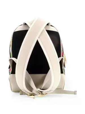 Gucci Ophidia Flora Gg Coated Canvas And Leather Small Backpack - Neutrals