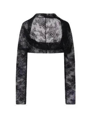 Alberta Ferretti Floral-lace Bolero Blouse