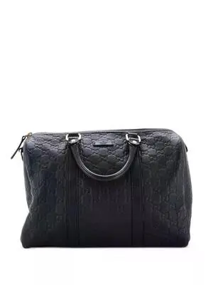 Gucci Joy Boston Bag Ssima Leather Medium Handbag - Black