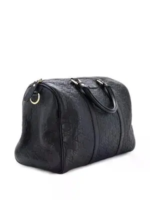 Gucci Joy Boston Bag Ssima Leather Medium Handbag - Black