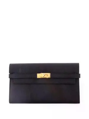 Hermès Kelly Wallet Epsom Long Small Wallets - Black