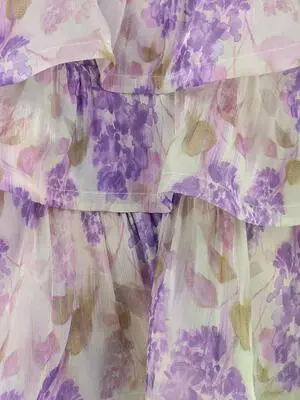 ACTUALEE Floral Print Tiered Ruffled Maxi Dress