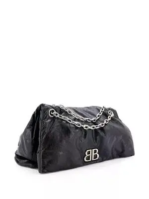 Balenciaga Monaco Chain Flap Leather Large Shoulder Bag