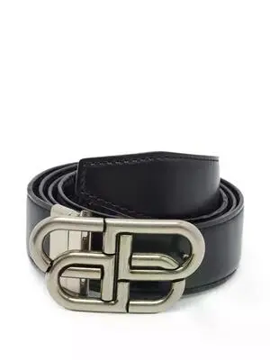 Balenciaga Bb Reversible Belt - Black