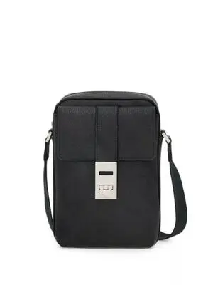 FERRAGAMO Hug Buckle Cross Body Bag - Black