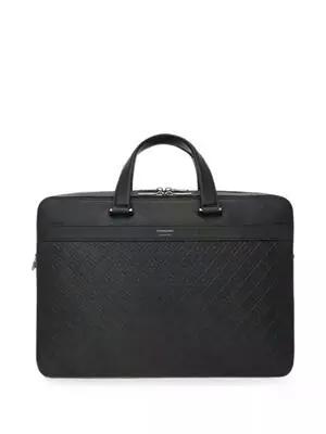FERRAGAMO Monogram Briefcase - Black