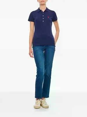Polo Ralph Lauren Piqué Polo Shirt With Embroidered Logo - Blue