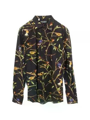Dolce & Gabbana 2020s Bird-print Shirt - Black