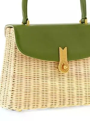 AMATO DANIELE Queen Rattan Braided Wicker Tote Bag
