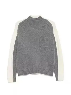 SEMICOUTURE Two-tone Pocket-detail Sweater