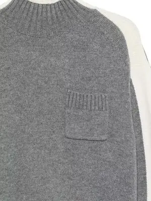 SEMICOUTURE Two-tone Pocket-detail Sweater