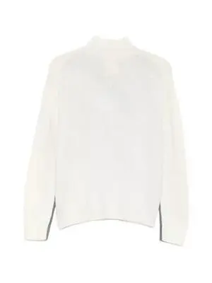 SEMICOUTURE Two-tone High Neck Sweater - Grey