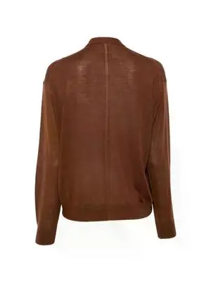 SEMICOUTURE Long-sleeve Button-fastening Wool Top