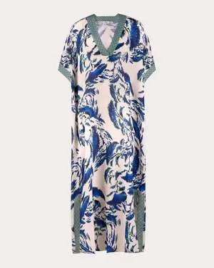 KARMA ON THE ROCKS Kaze Bonsai Linen Kaftan - Blue