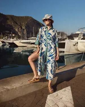 KARMA ON THE ROCKS Mio Bonsai Cotton Shirt Dress