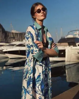 KARMA ON THE ROCKS Mio Bonsai Cotton Shirt Dress
