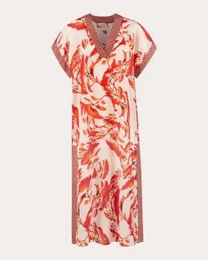 KARMA ON THE ROCKS Noo Bonsai Cotton Tunic Dress - Red