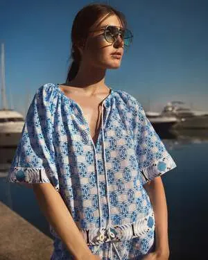 KARMA ON THE ROCKS Oto Broderie Anglaise Cotton Shorts Set
