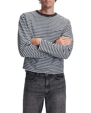 Rag & Bone Long Sleeve Boxy Stripe Tee