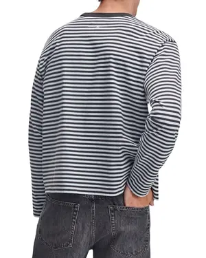 Rag & Bone Long Sleeve Boxy Stripe Tee