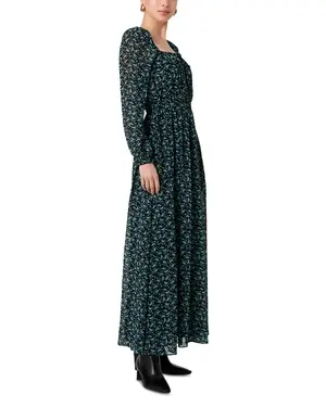 French Connection Marina Silky Chiffon Floral Maxi Dress